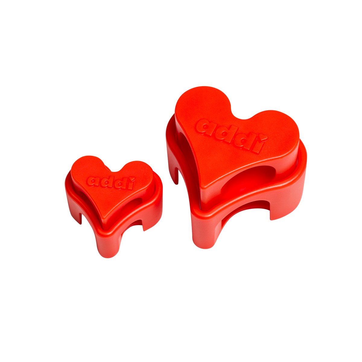 addiToGo Stitch Securing Heart Set - 2 Needle Stoppers for Knitting ...